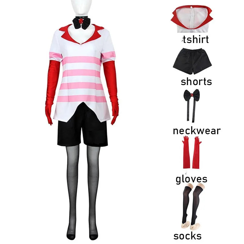 Angel Cosplay Dust Costume include Gloves Socks Neckwear Women Girls A ...