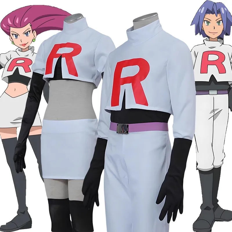 Anime Jessie and James Cosplay Costume Team Rocket Jessie Musashi Jame ...