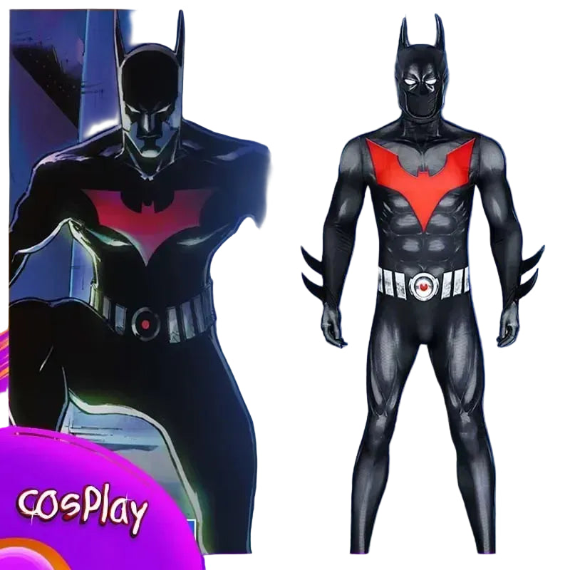 Anime Futuristic Hero Cosplay Costume Black Red Jumpsuit Halloween Par ...
