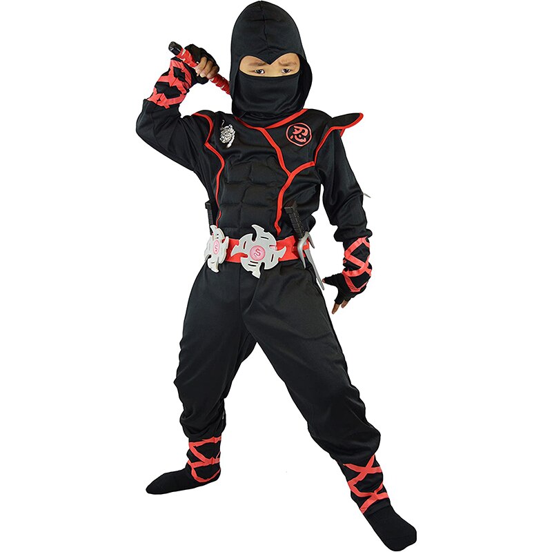Unisex Child Ninjas Deluxe Costume for Kids Role Play Themed Party Hal ...