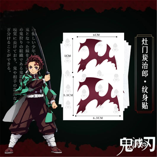 Takerlama 1PCS Demon Slayer Tanjiro Cosplay Forehead Scar Sticker Wate ...