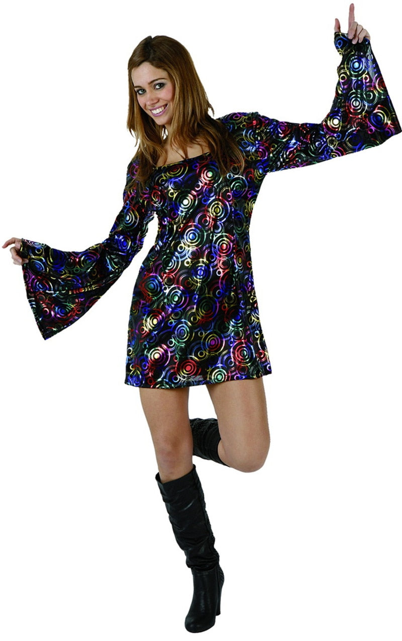 Disco Costume for Women Cosplay Party Clothing Knitted Disco Dancer Co ...