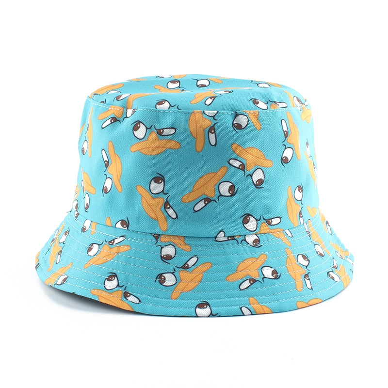 2020 New Funny Anime Cartoon Bucket Hat Reversible Fisherman Hat Unise ...