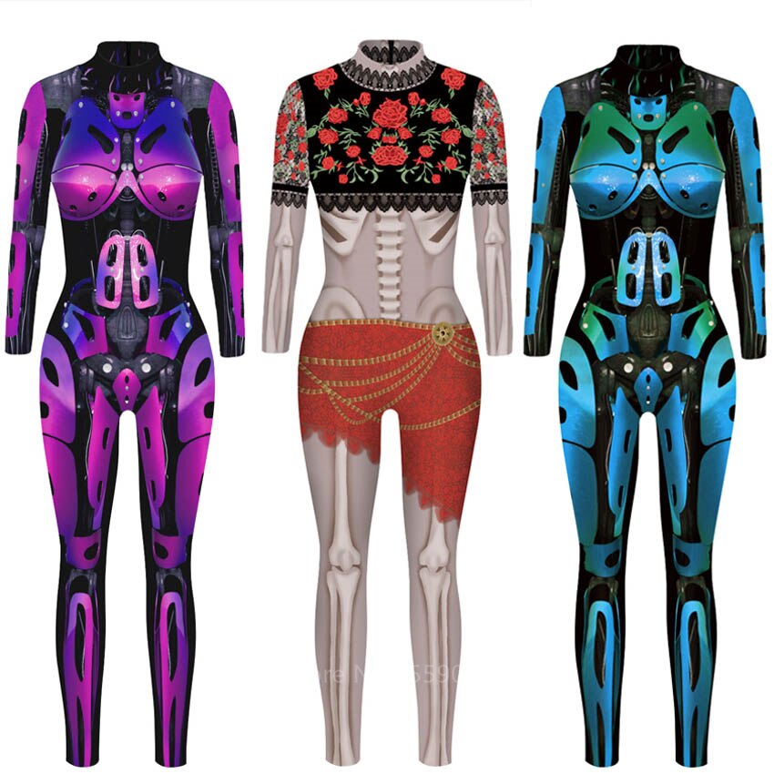 Halloween Robots Game Black lilyly 3D print Cosplay Costume Adult Carn ...