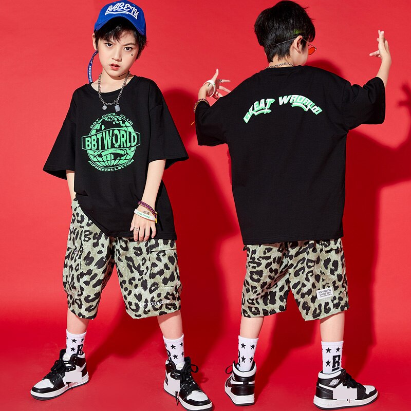 Rave Clothing Hip Hop Dance Outfit Street Dancewear Summer Clothes Leo ...