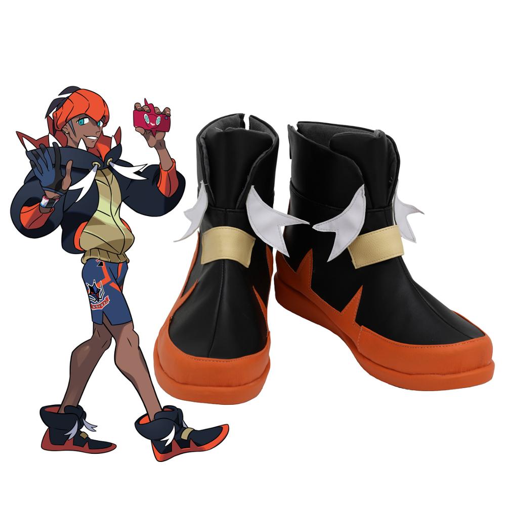 Pokemonon Sword and a Shield Raihanan Cosplay Boots Leather Shoes Cust ...