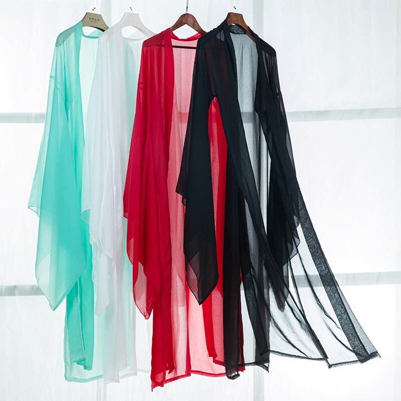 Fairy Hanfu Overcoat Adult Chiffon Cardigan Chinese Folk Dance Large S ...